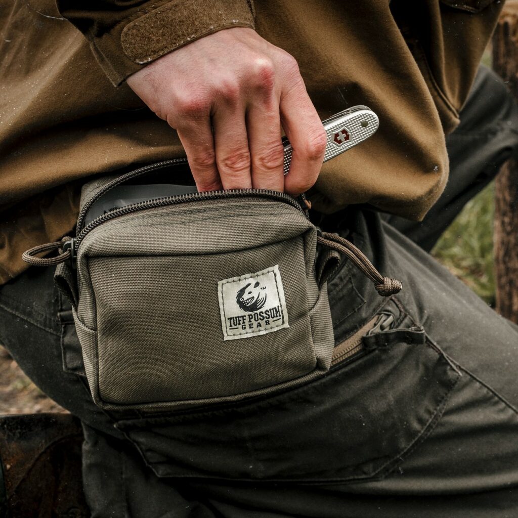Mini Velcro-Backed Pouch | Tactical Hook & Loop Pouch | Tuff Possum Gear